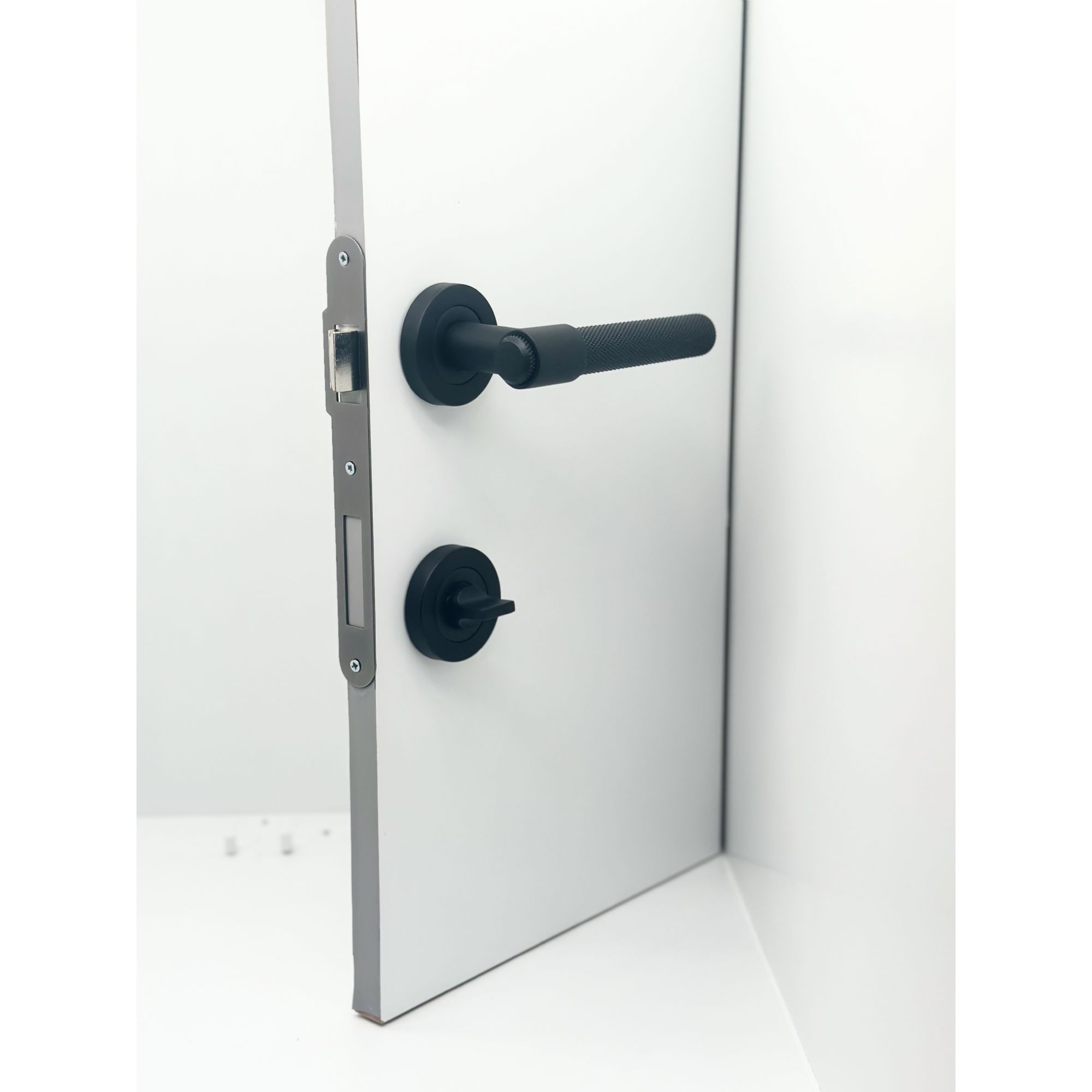 Özen Handles ZK62 Punch Mat Siyah Rozetli Wc Banyo Kapı Kolu 1 Takım ...