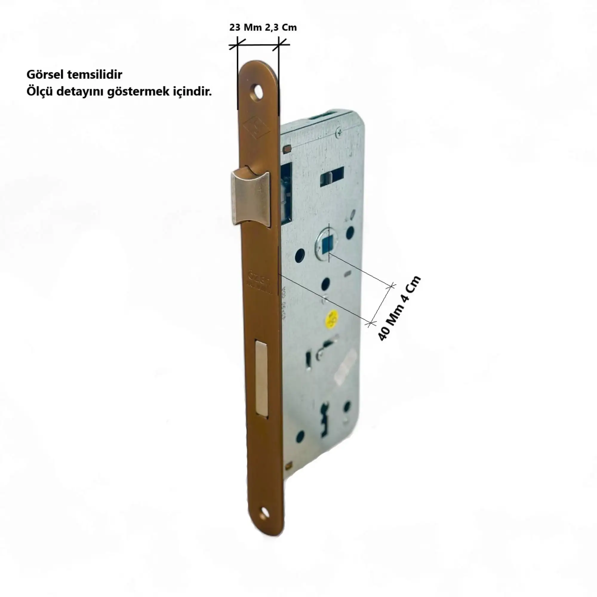 Özen Handles Saten Kapı Gömme Kilit 40 Mm - istanbulehirdavat.com