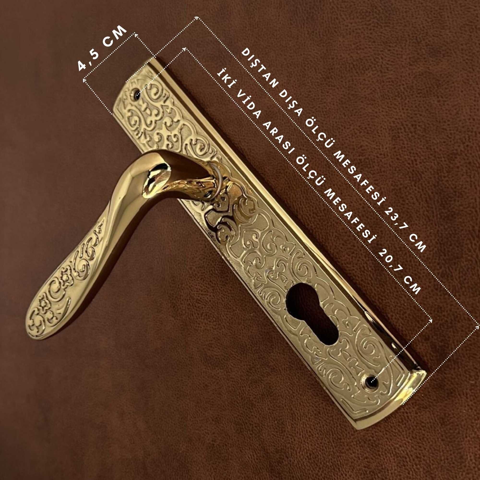 Özen Handles İmza Titanyum ZK19 Zamak Aynalı Yale Çelik Kapı Kolu Sol ...