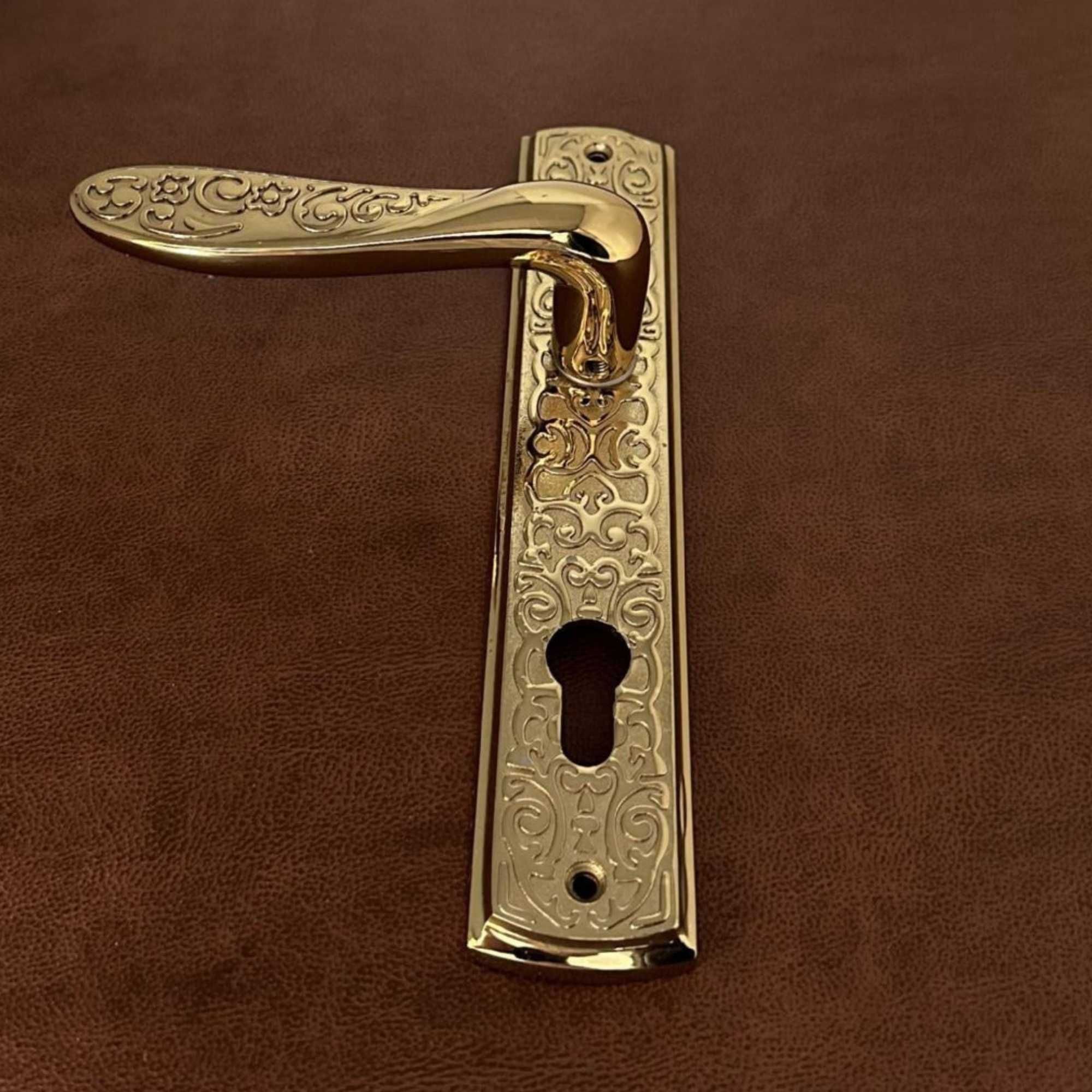Özen Handles İmza Titanyum ZK19 Zamak Aynalı Yale Çelik Kapı Kolu Sol ...