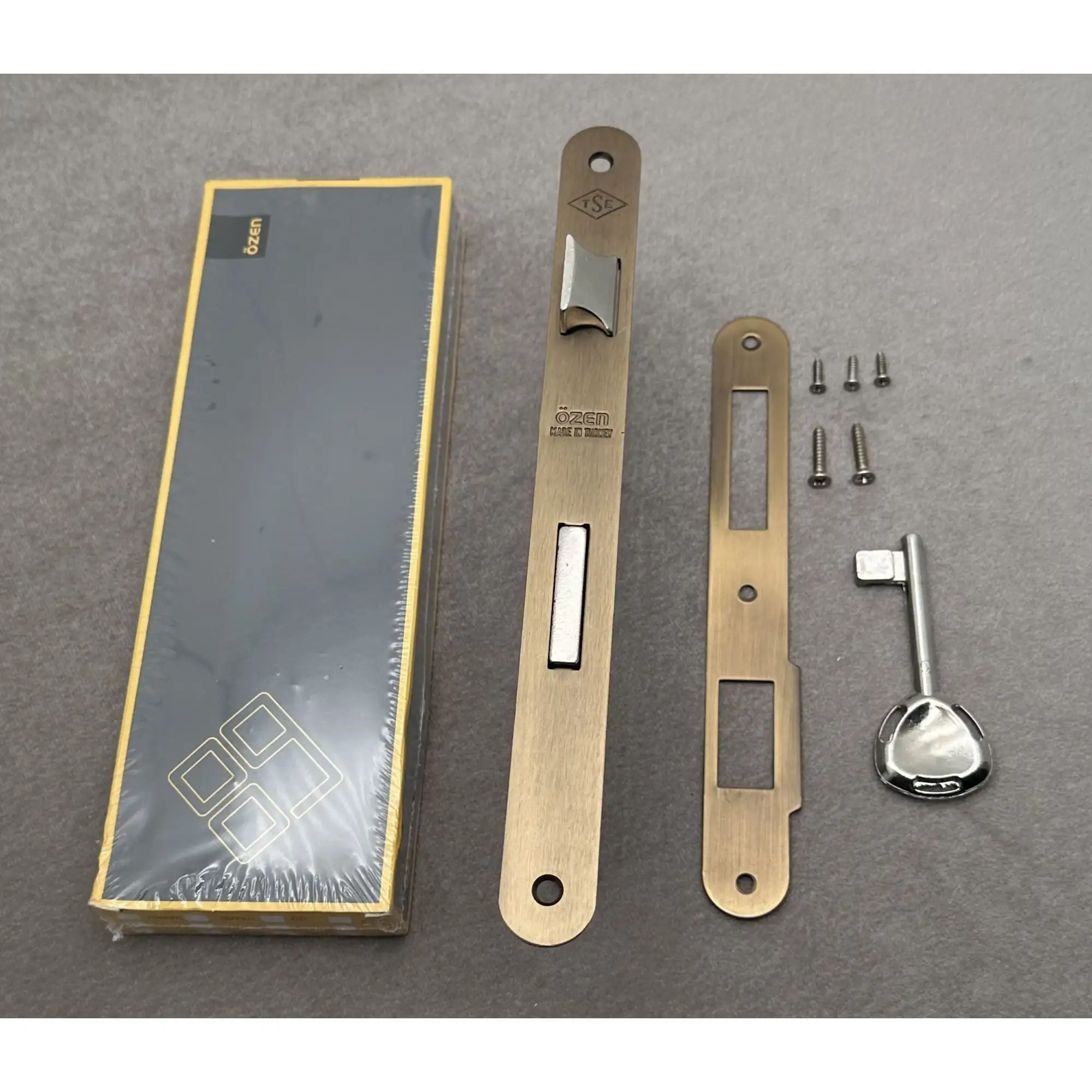 Özen Handles Antik Sarı Oval Oda Gömme Kilit 40/90/23 ...
