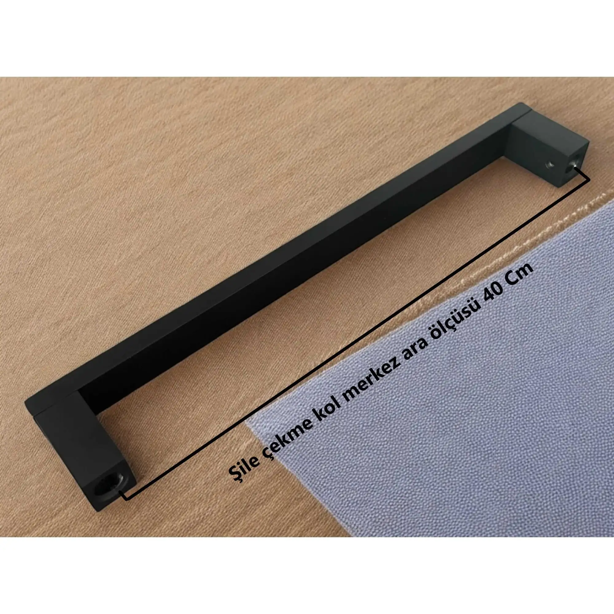 KOLDOOR Şile Mat Siyah AP229 Çekme Kapı Kolu 40 Cm - istanbulehirdavat.com