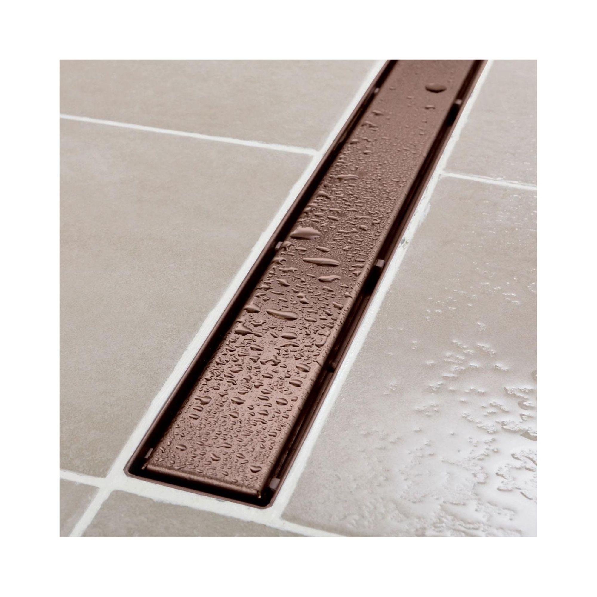 Sukar Line 6 Paslanmaz Çelik Kasa Bronz Plain Izgara Duş Kanalı Ø50 ...