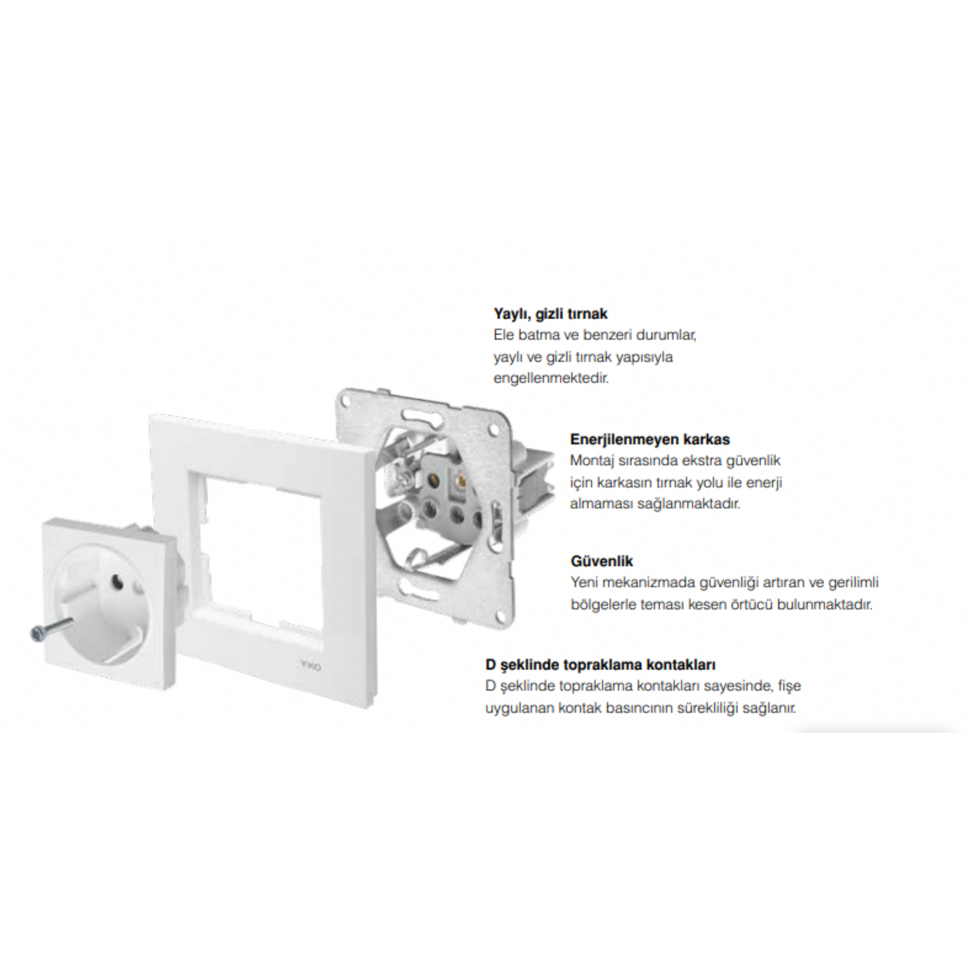 Viko Karre Komütatör İkili Anahtar Beyaz Çeçeve Dahil 90967X02 ...